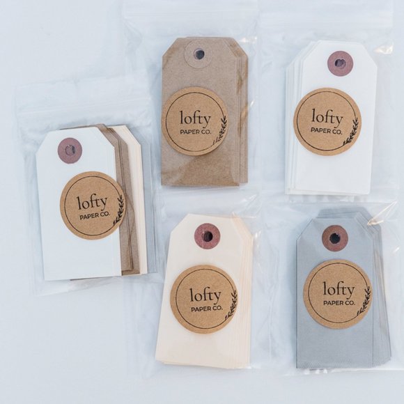 Party Supplies | Set Of 3 New Blank Parcel Gift Tags White Or Kraft ...
